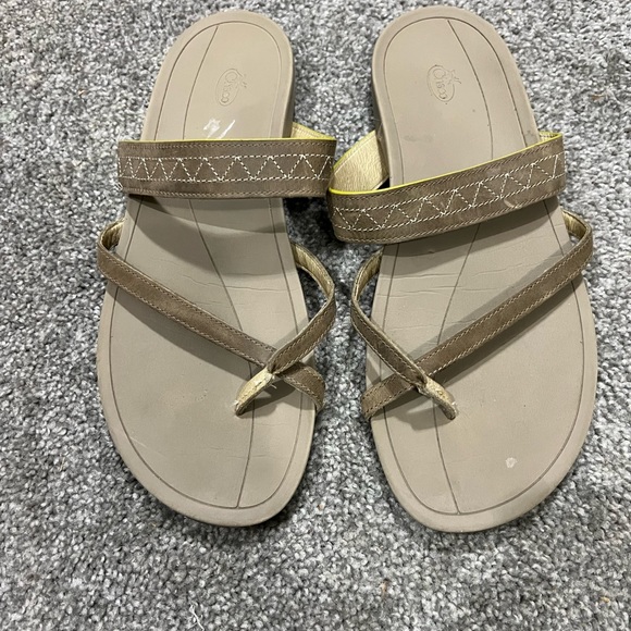 Chaco | Shoes | Chaco Sandals Womens Brown Deja Toe Loop Flappy Tan ...